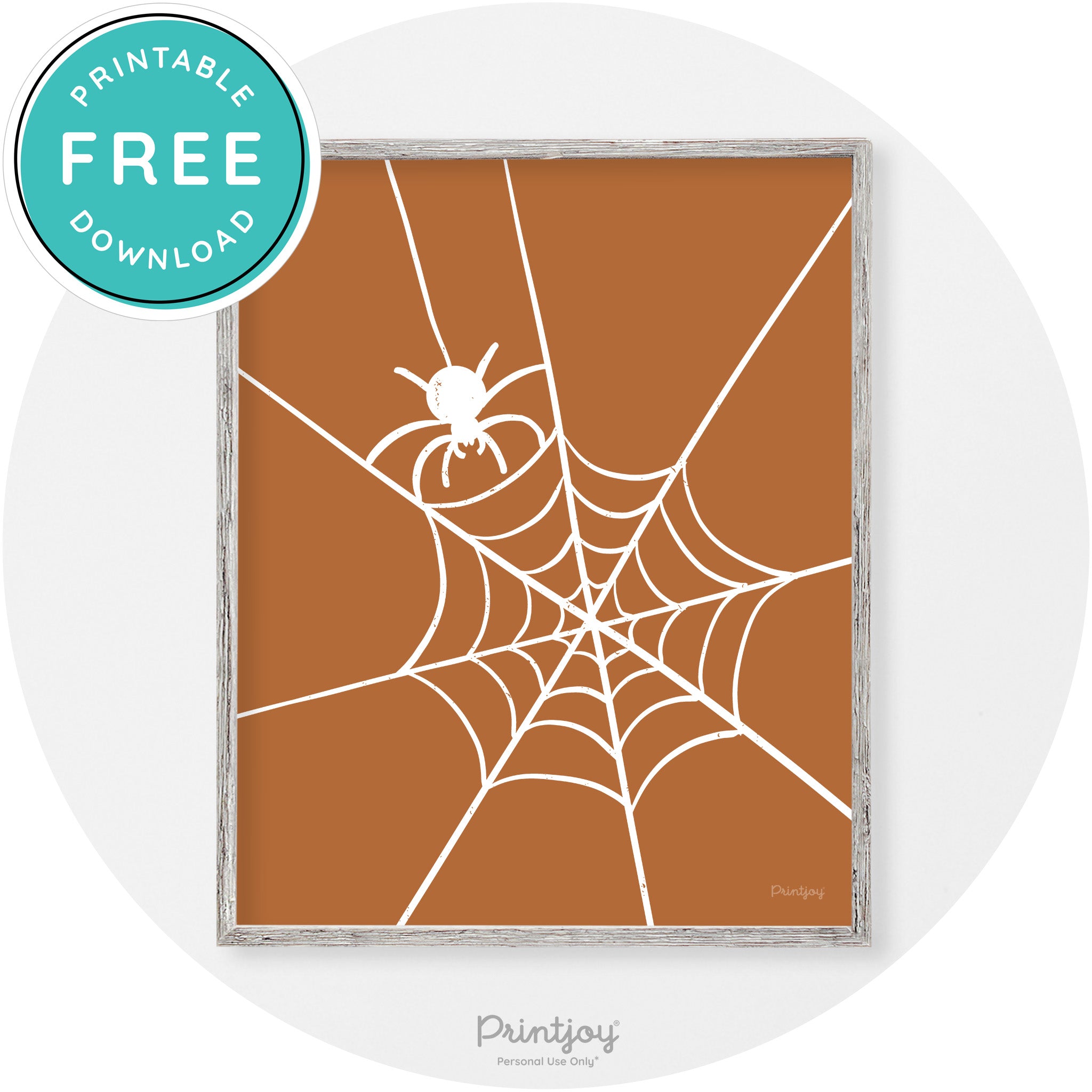 Halloween Spider Web Modern Vintage Wall Art Free Printable