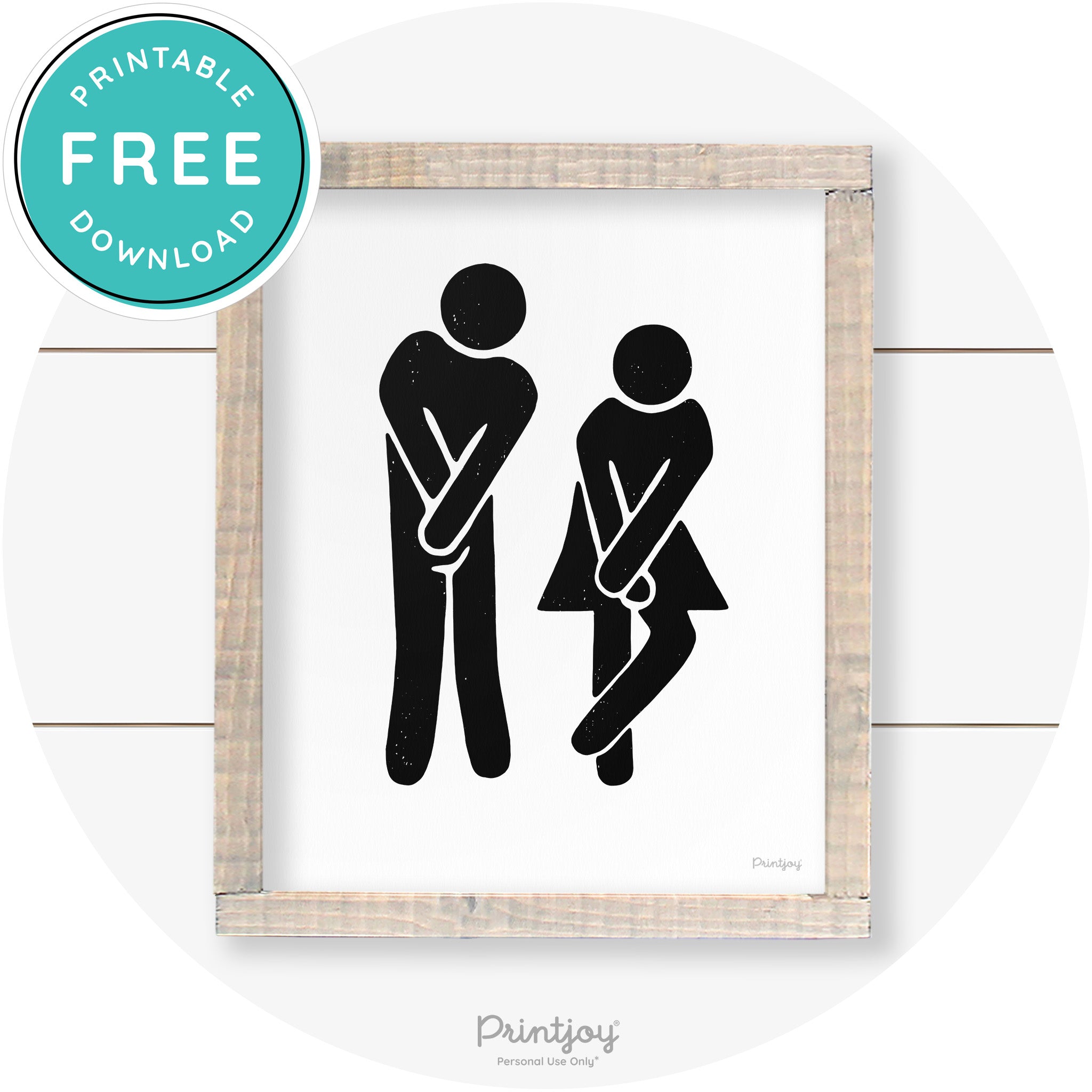 Potty Dance Gotta Go Sign Funny Farmhouse Wall Art Free Printable