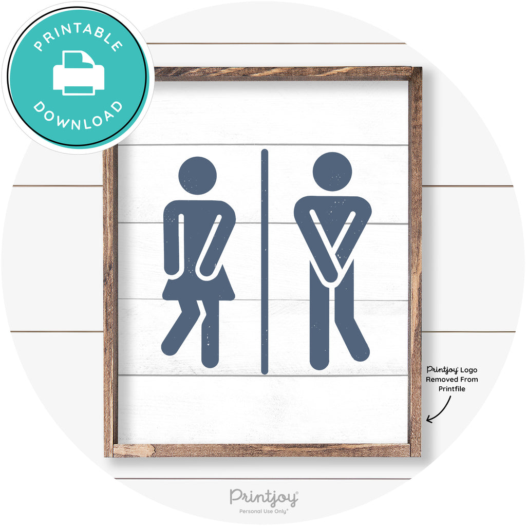 Gotta Go Potty Dance Restroom Sign Farmhouse Art Free Printable