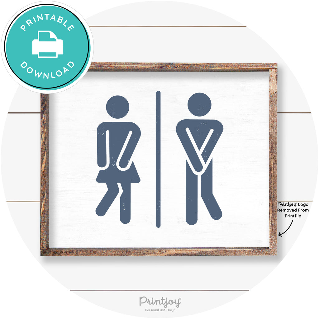 Gotta Go Potty Dance Restroom Sign Farmhouse Art Free Printable
