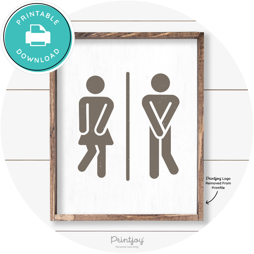 Gotta Go Potty Dance Restroom Sign Farmhouse Art Free Printable