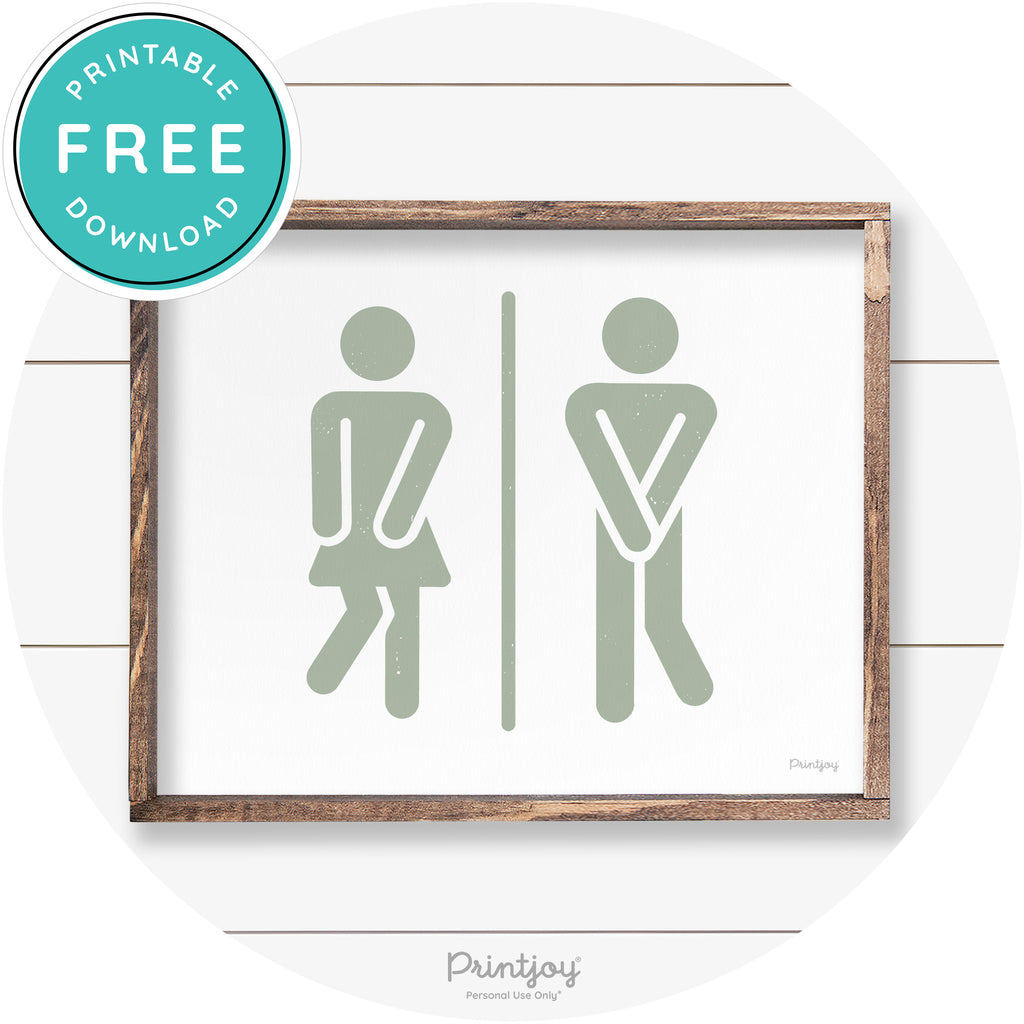 Gotta Go Potty Dance Restroom Sign Farmhouse Art Free Printable