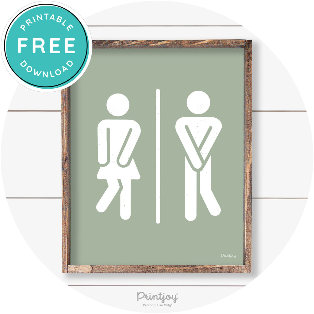 Gotta Go Potty Dance Restroom Sign Farmhouse Art Free Printable