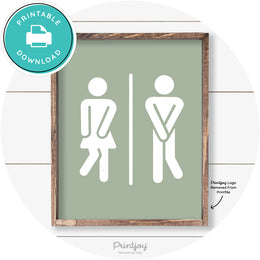 Gotta Go Potty Dance Restroom Sign Farmhouse Art Free Printable