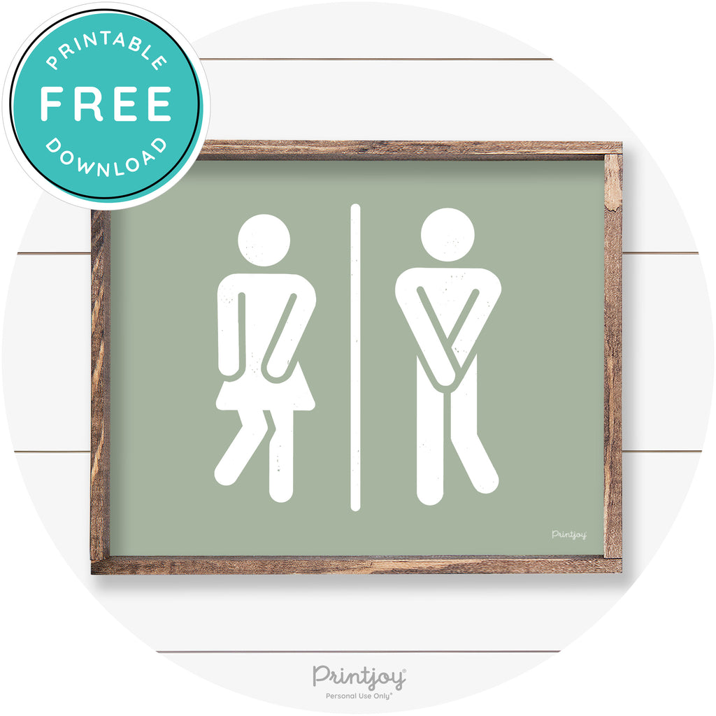 Gotta Go Potty Dance Restroom Sign Farmhouse Art Free Printable