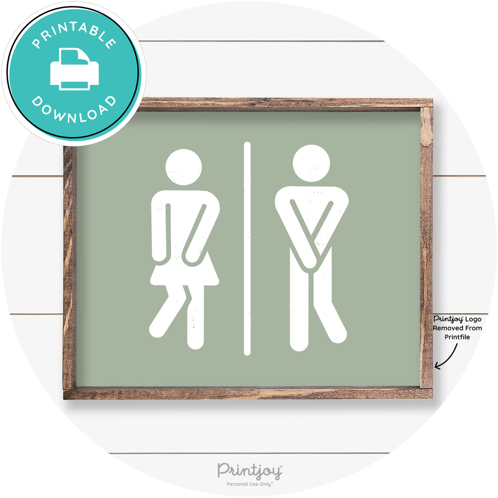 Gotta Go Potty Dance Restroom Sign Farmhouse Art Free Printable