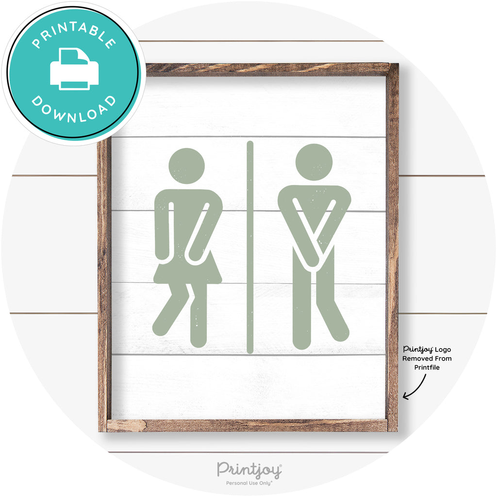 Gotta Go Potty Dance Restroom Sign Farmhouse Art Free Printable