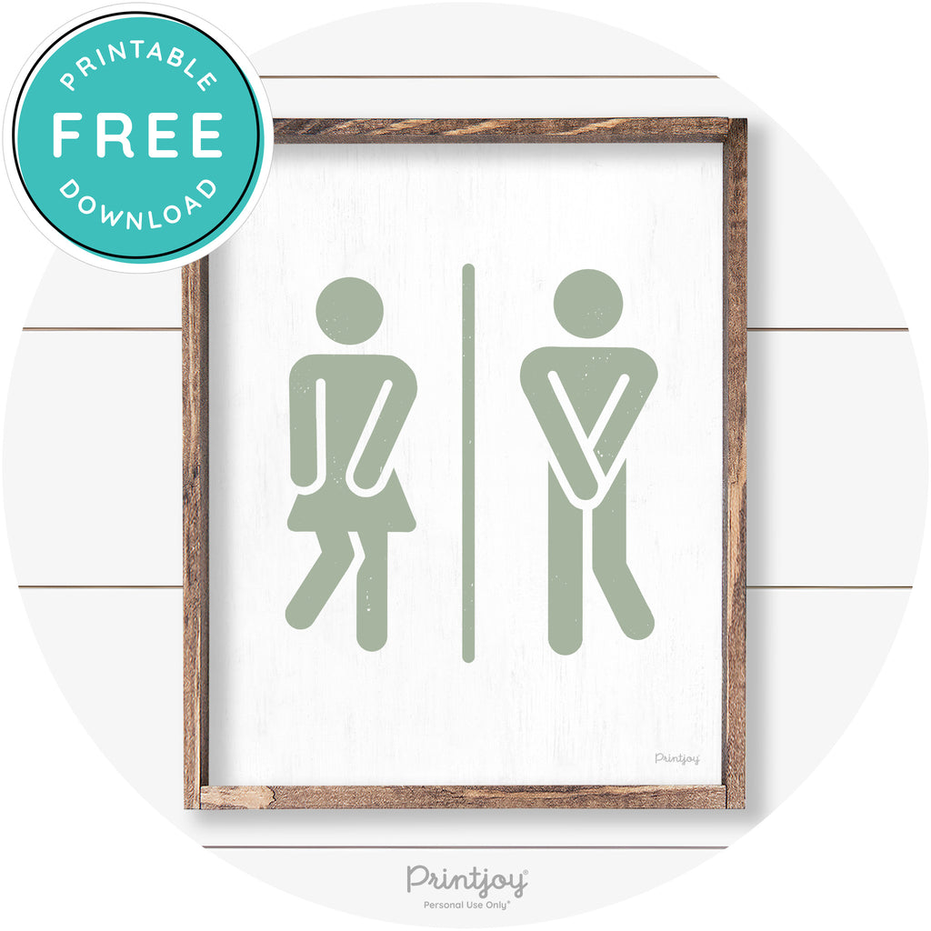 Gotta Go Potty Dance Restroom Sign Farmhouse Art Free Printable