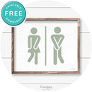 Gotta Go Potty Dance Restroom Sign Farmhouse Art Free Printable