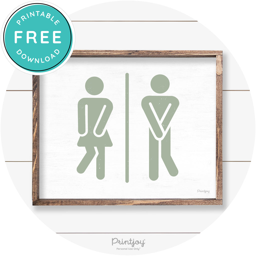 Gotta Go Potty Dance Restroom Sign Farmhouse Art Free Printable