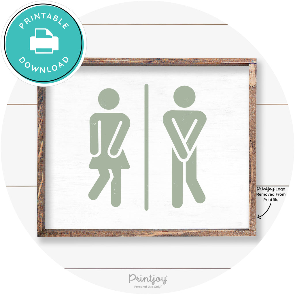 Gotta Go Potty Dance Restroom Sign Farmhouse Art Free Printable