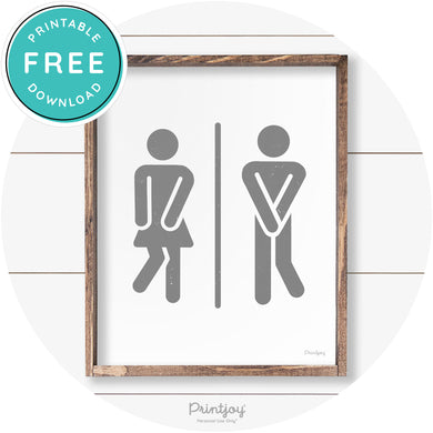Gotta Go Potty Dance Restroom Sign Farmhouse Art Free Printable