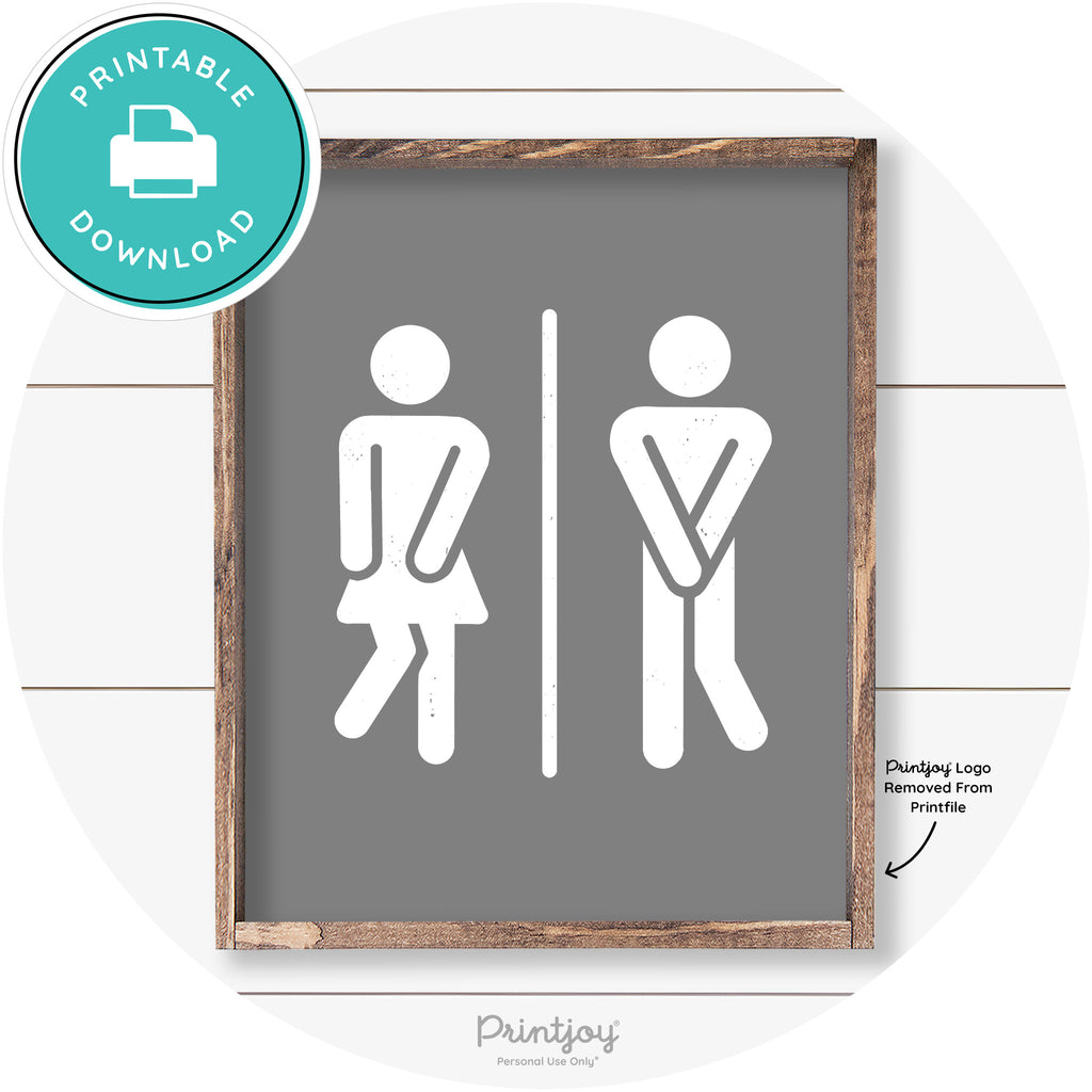 Gotta Go Potty Dance Restroom Sign Farmhouse Art Free Printable