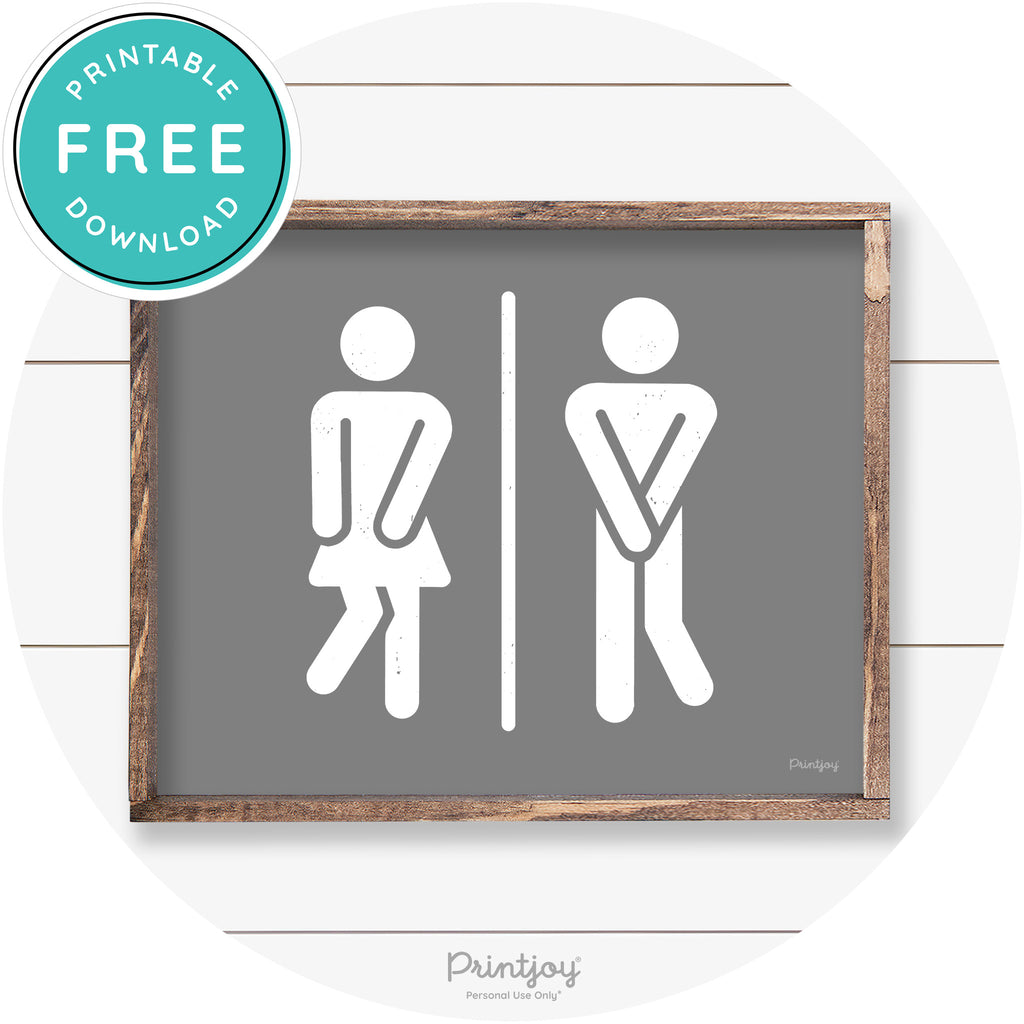 Gotta Go Potty Dance Restroom Sign Farmhouse Art Free Printable