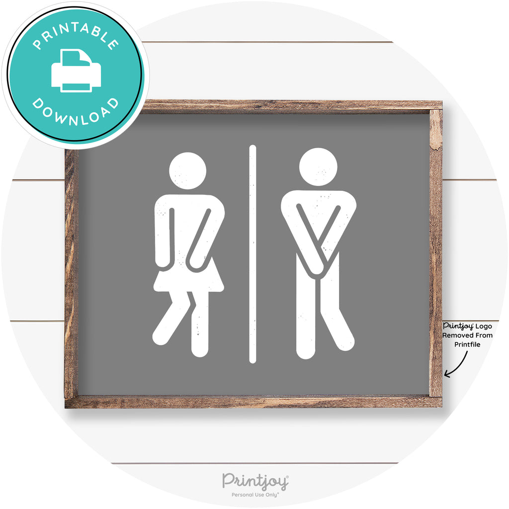 Gotta Go Potty Dance Restroom Sign Farmhouse Art Free Printable