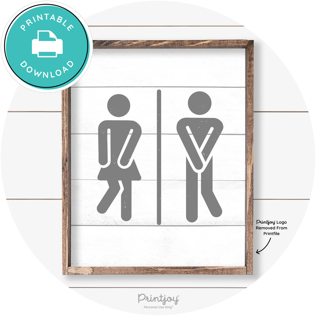 Gotta Go Potty Dance Restroom Sign Farmhouse Art Free Printable