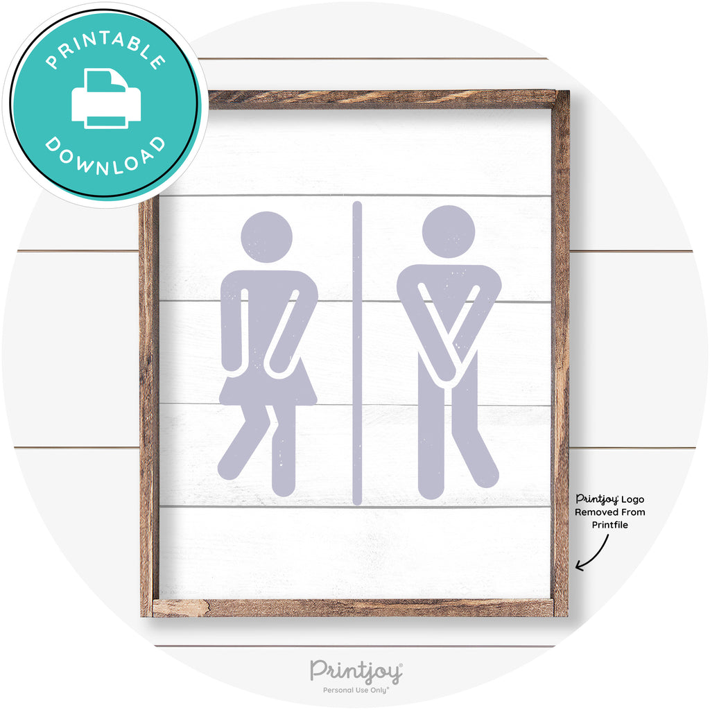 Gotta Go Potty Dance Restroom Sign Farmhouse Art Free Printable